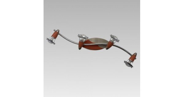 469ZEUS 4XE14/R50/40W,NIKEL/CRESA DRVO tavanska svetilka