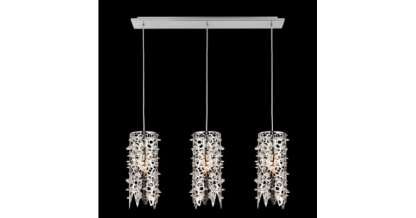 64366 VITRA 3XE14/40W,ST.STEEL/CLEAR visecka svetilka